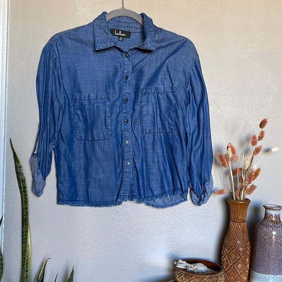 Lulus | Tops | Lulus Button Up With Open Back | Poshmark